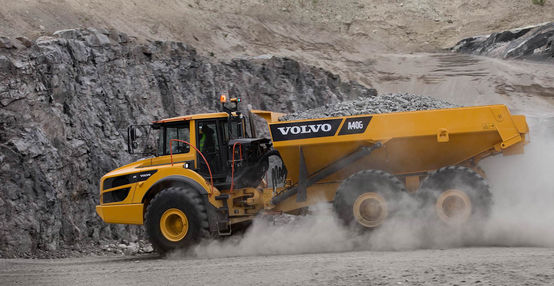 Knickgelenkte Dumper | Volvo A40G | Swecon
